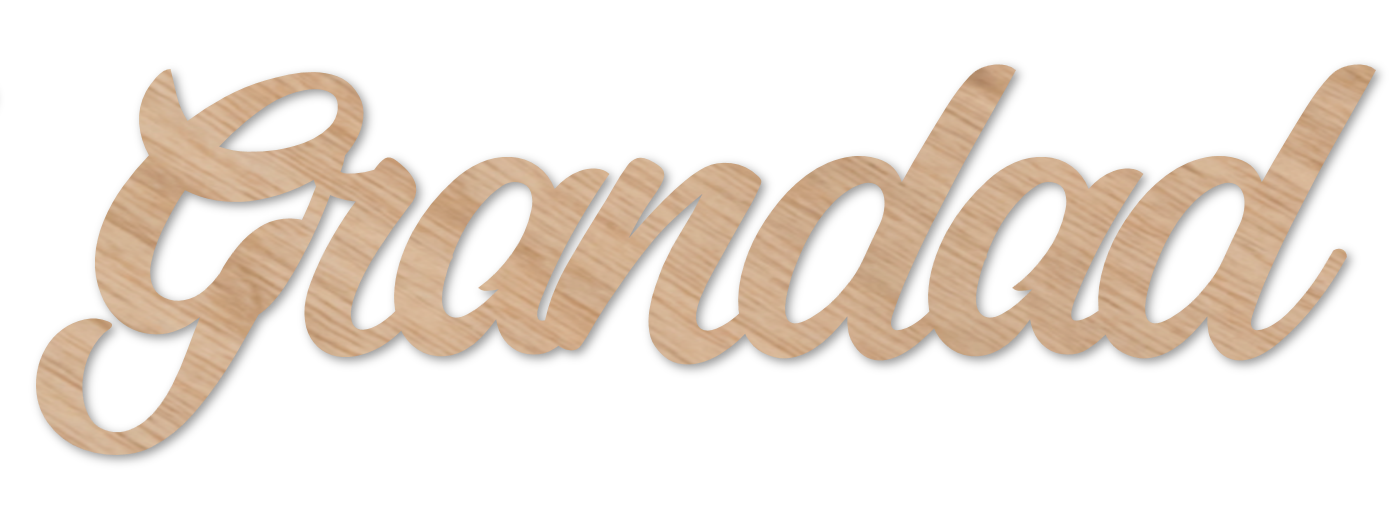 Silhouette text GrandDad | Return to Sender