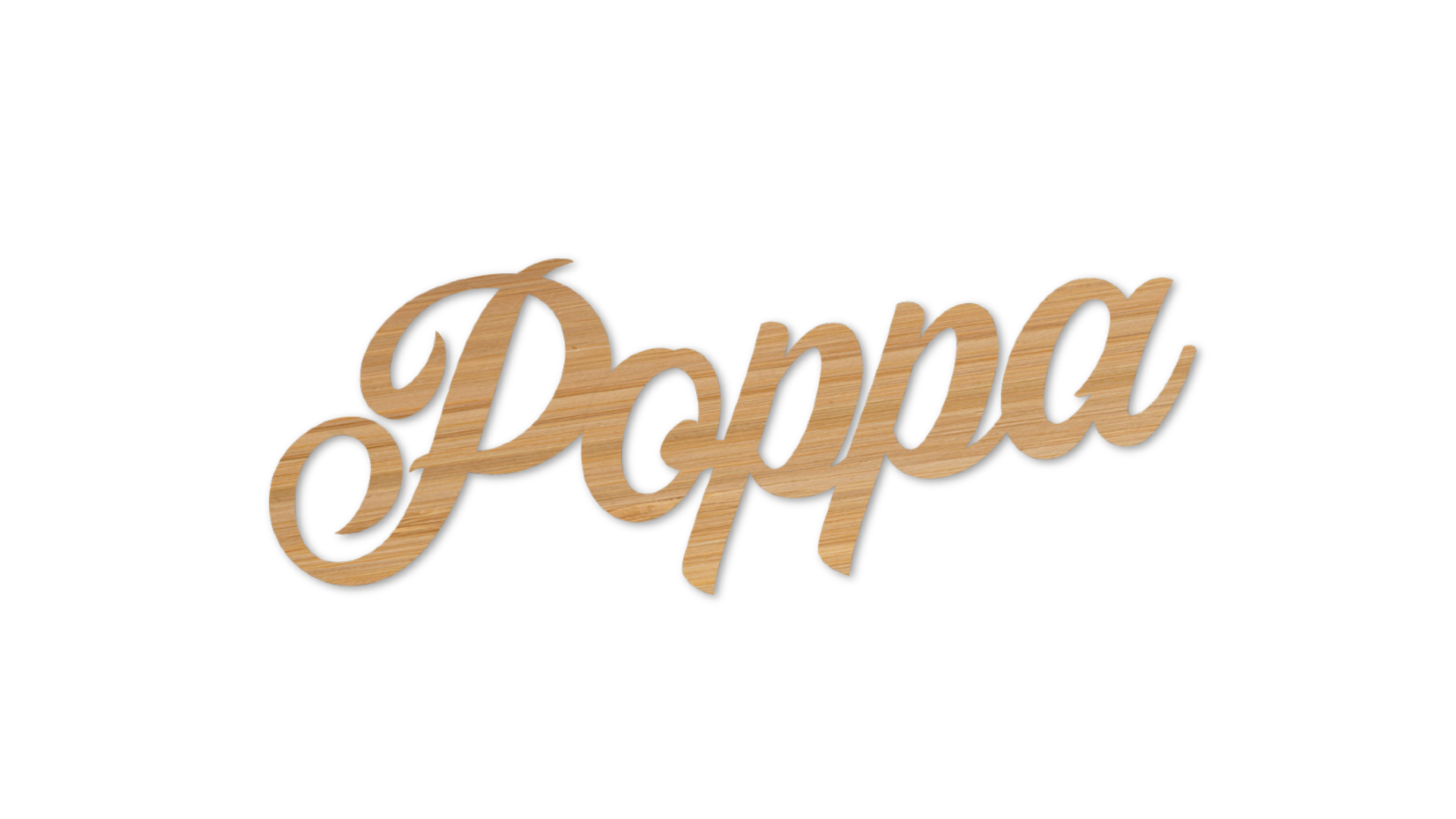 Silhouette text Poppa | Return to Sender